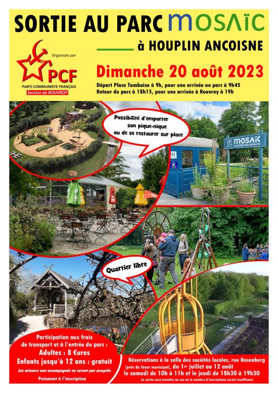 Sortie au parc mosaïc - à Houplin Ancoisne | Ville de Rouvroy